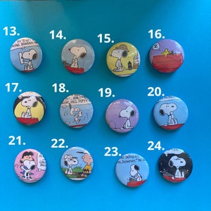Snoopy Button Badges - Etsy