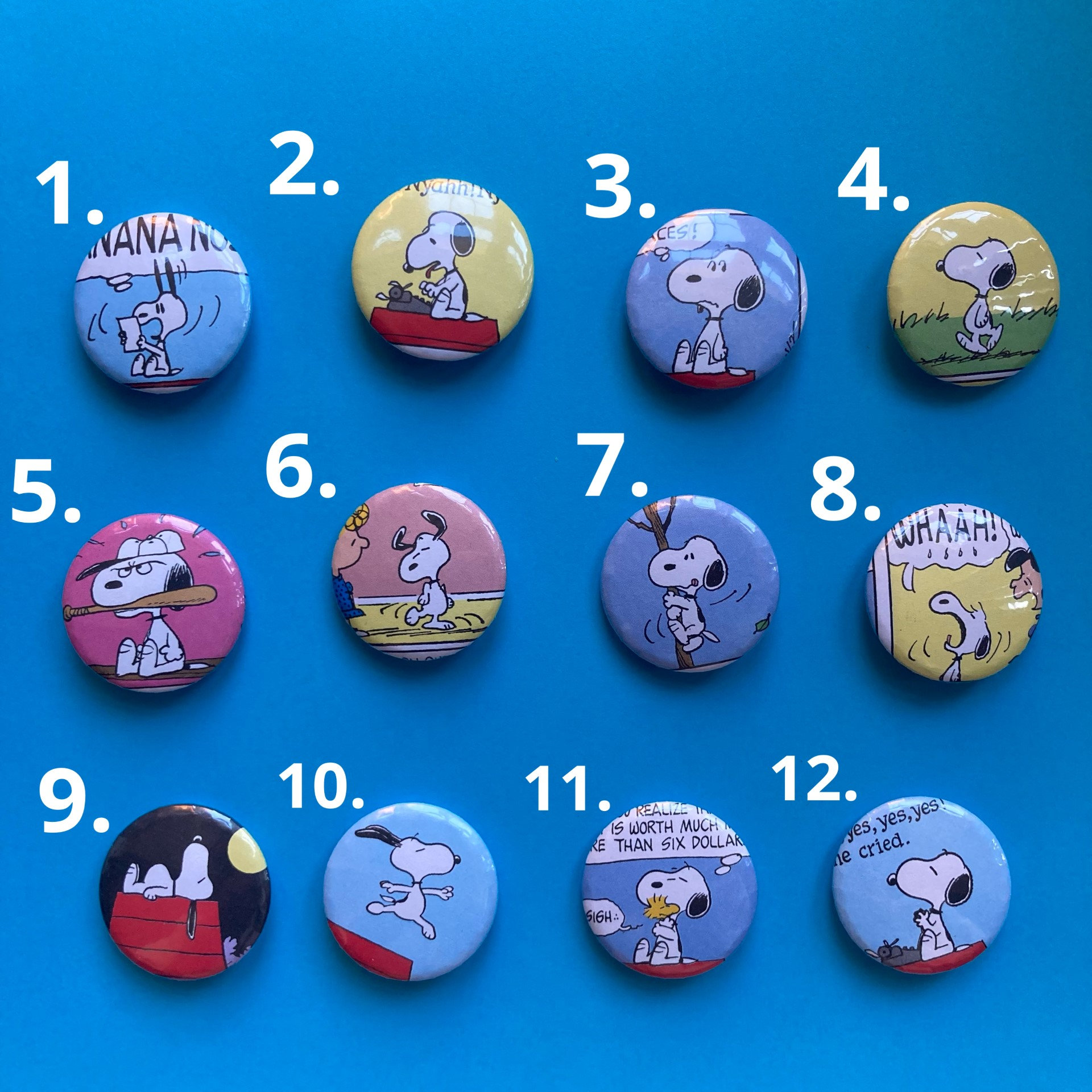 Snoopy Button Badges - Etsy