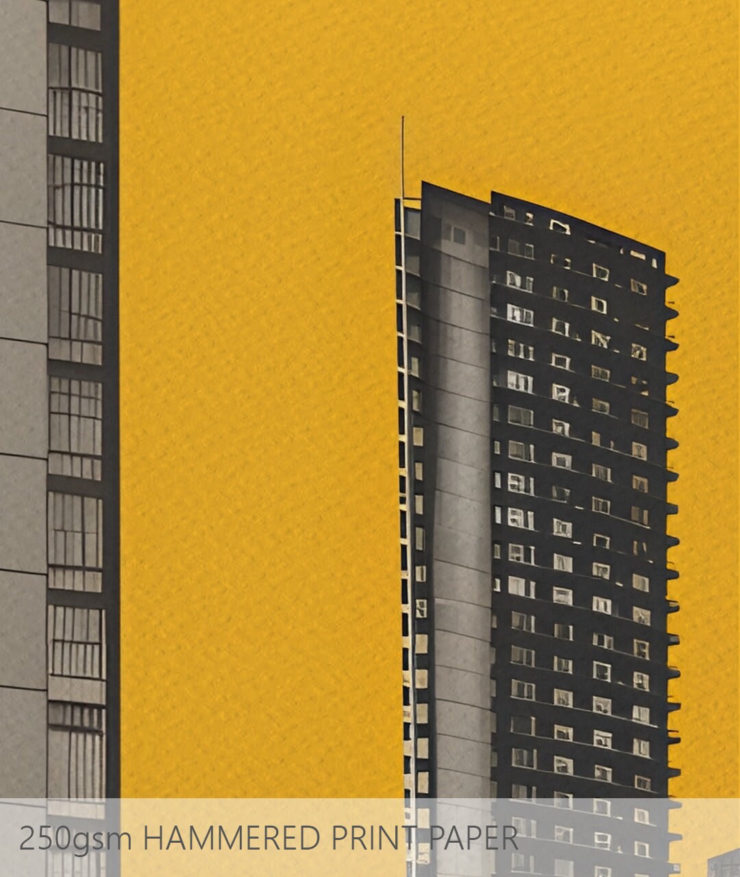 The Barbican in Yellow_architectural Print_collage - Etsy