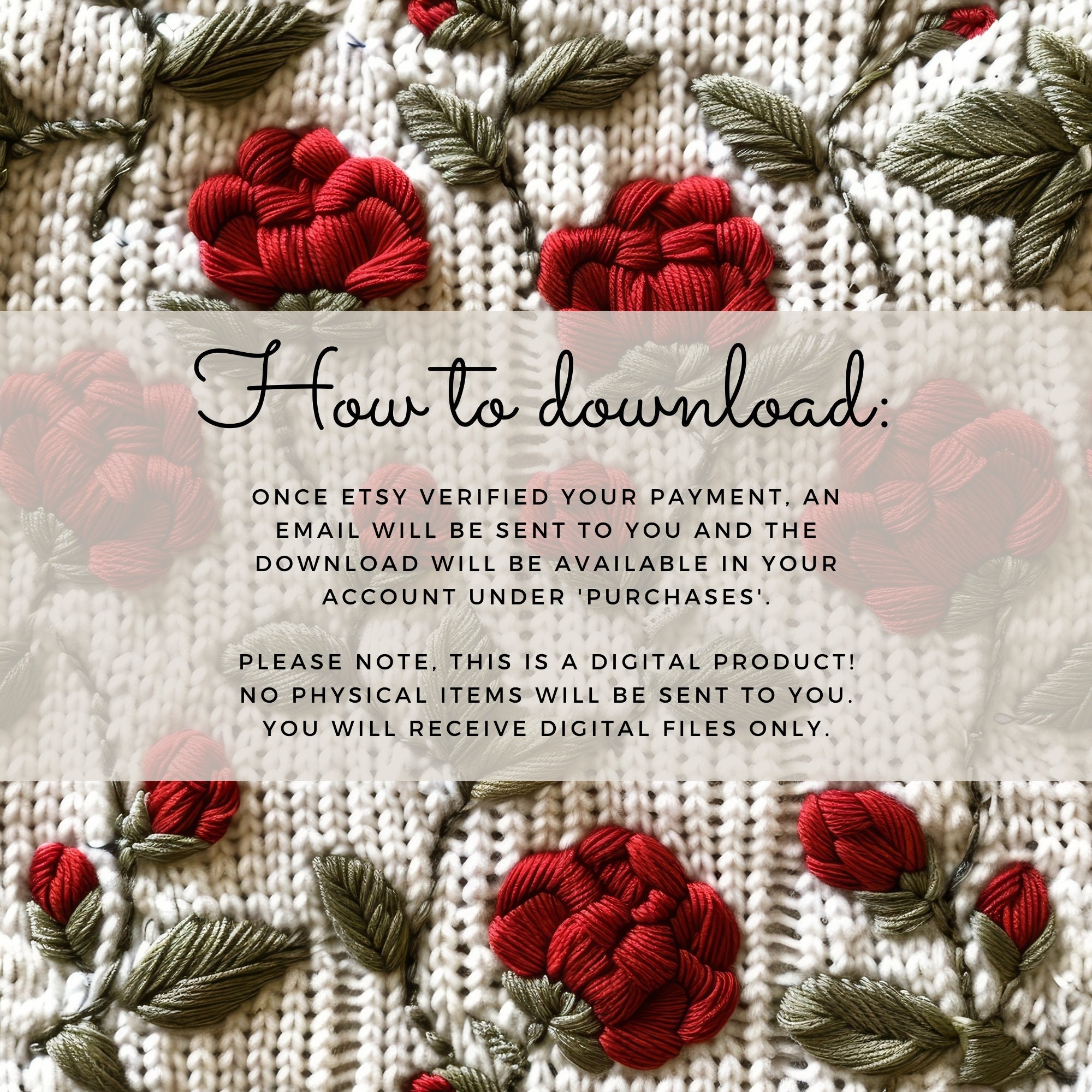 Seamless Roses | Rose Knit Pattern | 3D Texture | Repeating File ...