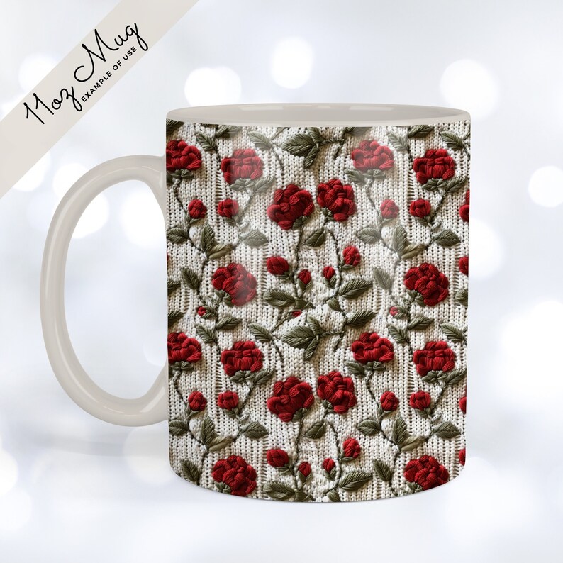 Seamless Roses | Rose Knit Pattern | 3D Texture | Repeating File ...