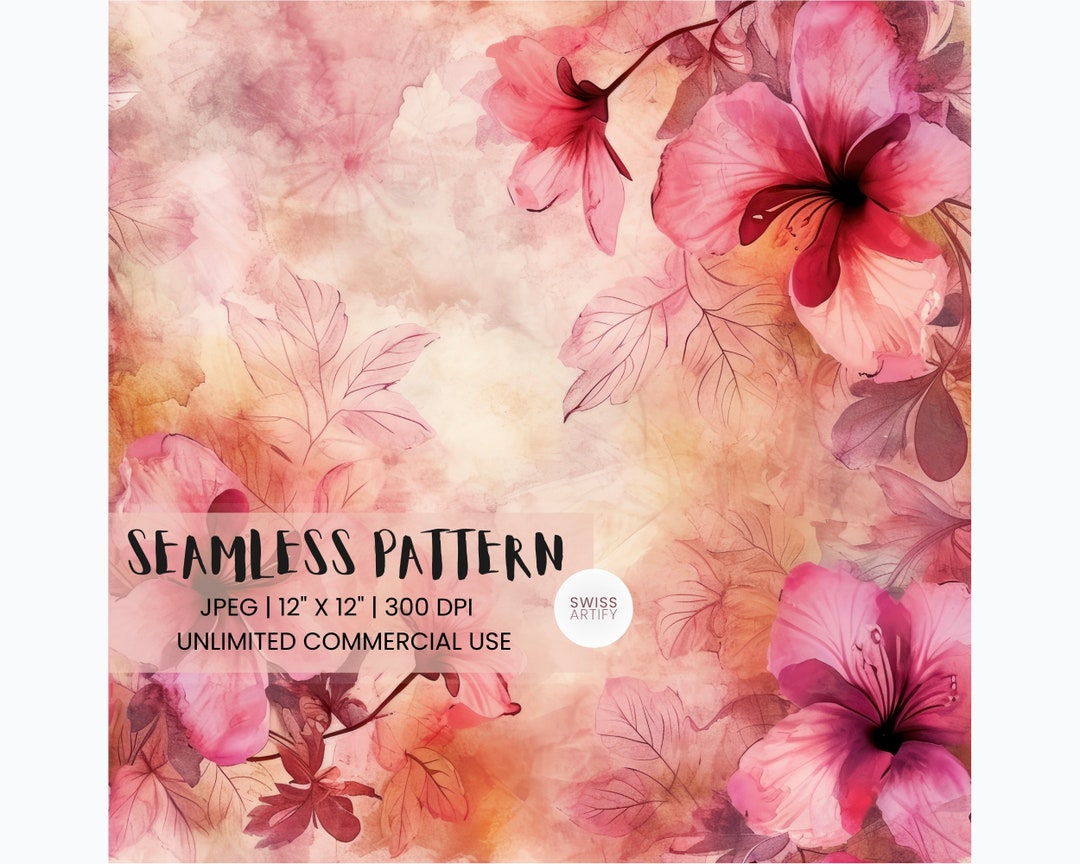 Floral Seamless Pattern | Summer Digital Paper | Spring Watercolor ...