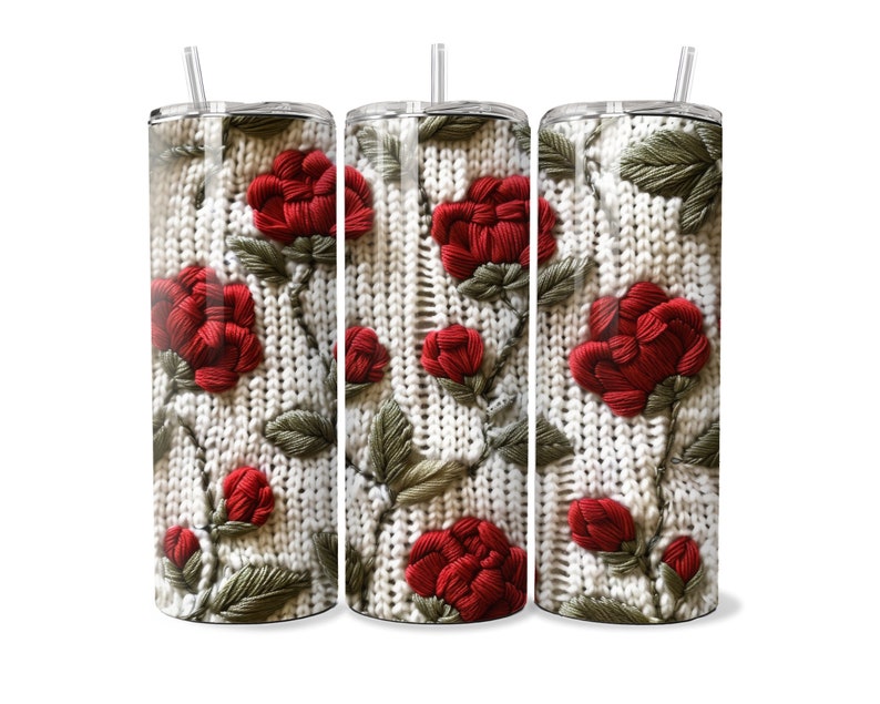 Seamless Roses Rose Knit Pattern 3D Texture Repeating File Flower ...