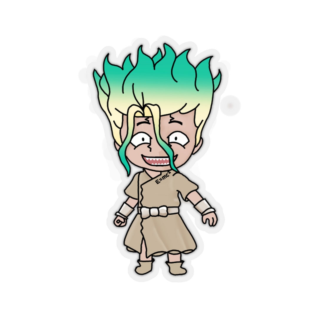 Chibi Kawaii Funny Face Senku Ishigami From Dr. Stone Anime - Etsy