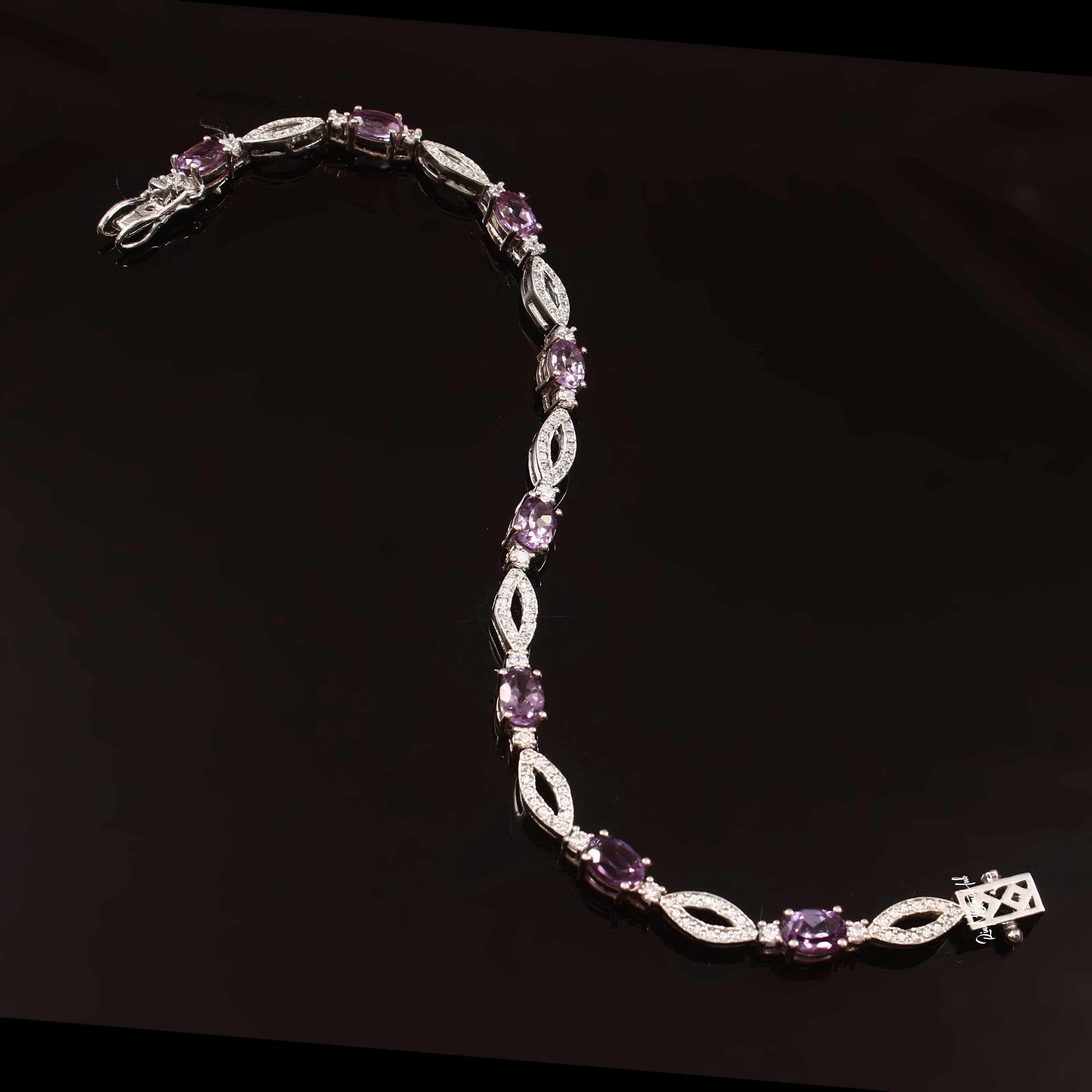 Silver Alexandrite Bracelet-color Changing Gemstone-sterling Silver ...