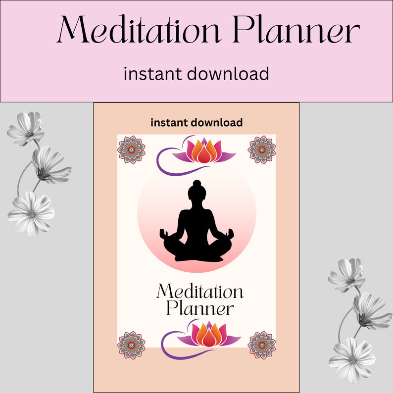 Meditation Planner, Mindset Tracker, Wellness Tracker, Instant Download ...