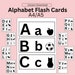 Alphabet Flash Cards, Children Visual Learning, A4/A5/ Instant Download ...