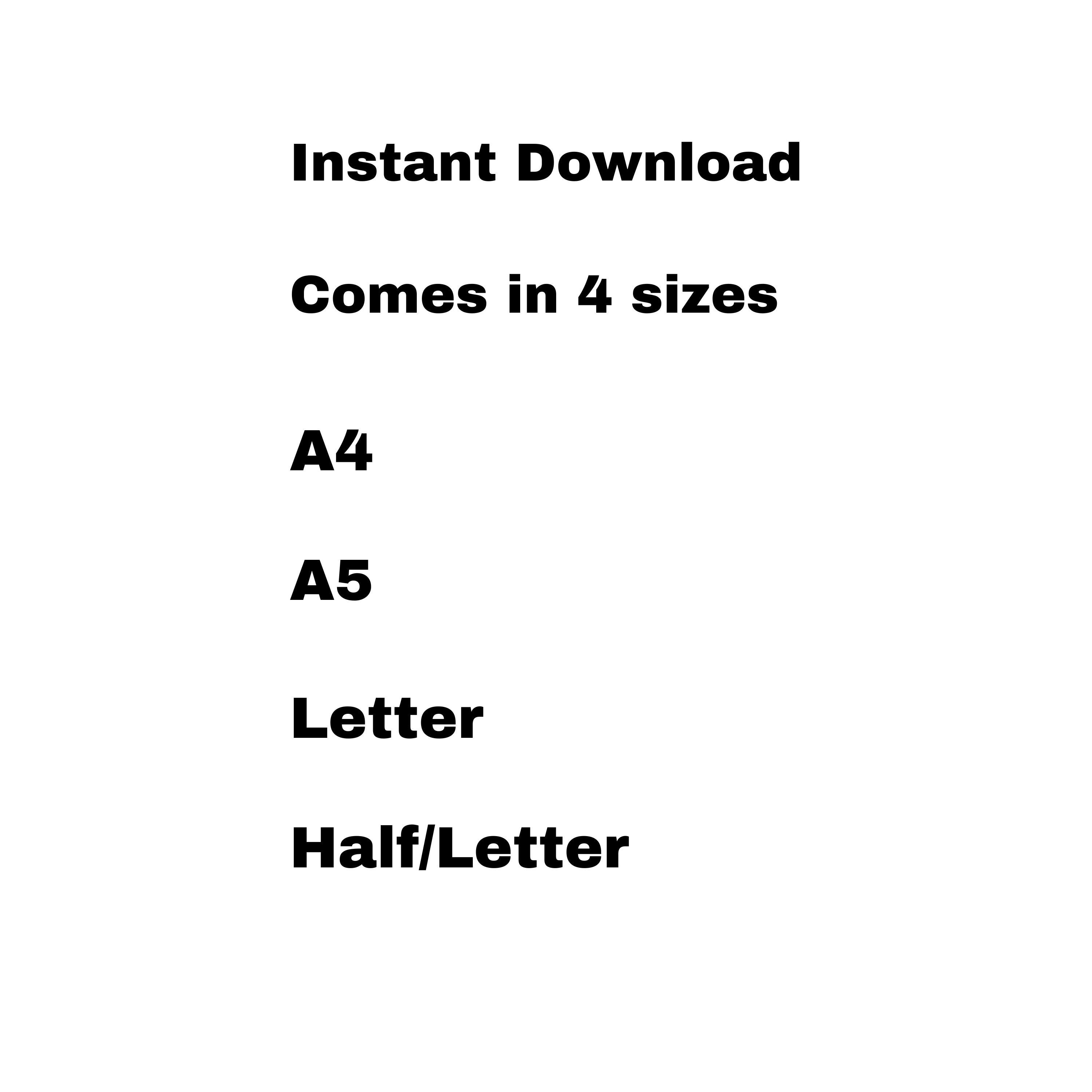 Alphabet Flash Cards, Children Visual Learning, A4/A5/ Instant Download ...