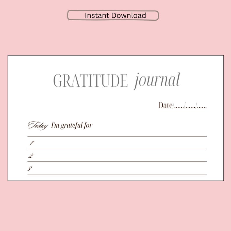 Gratitude Journal, Thankfulness Diary, Daily Gratitude Log, A4/a5 ...