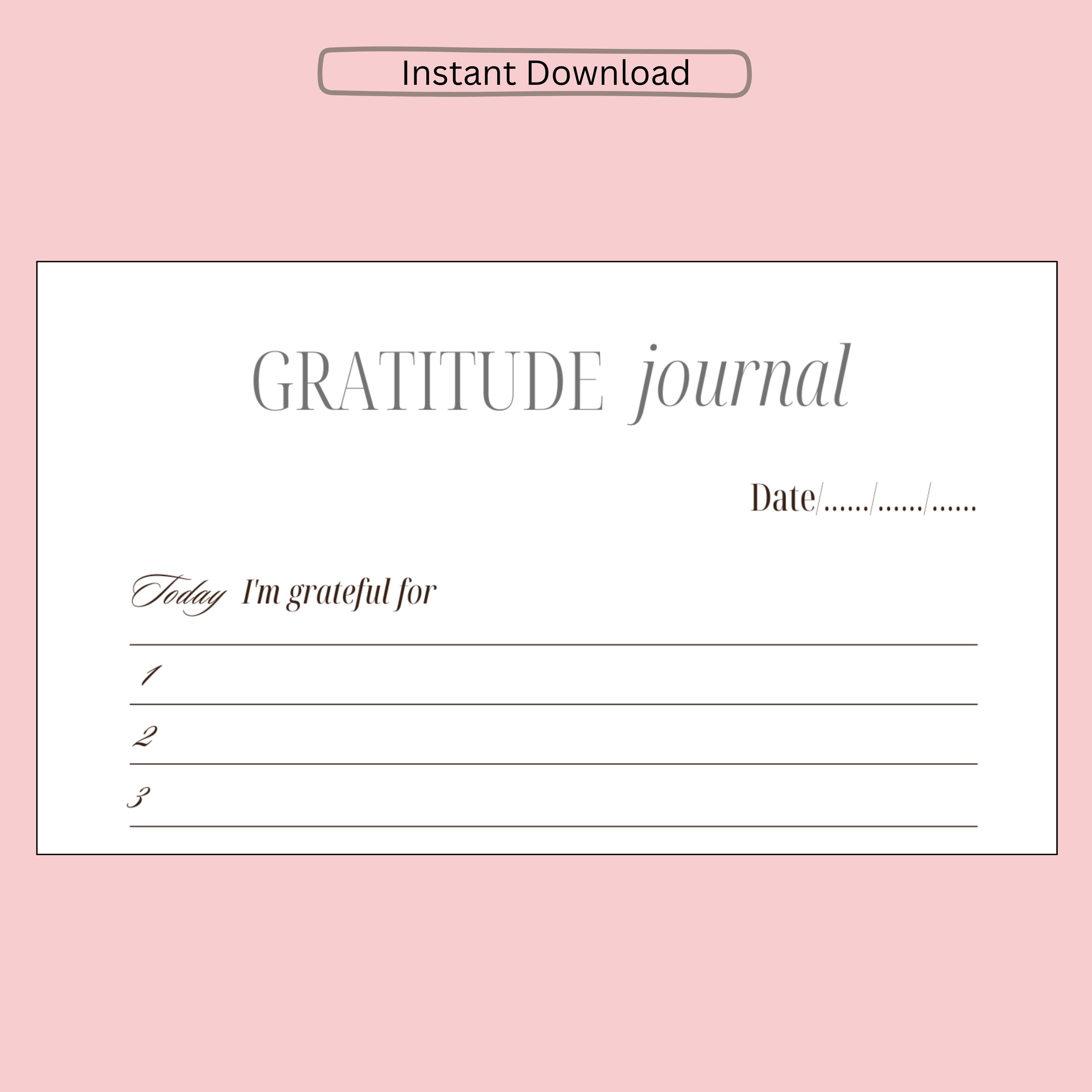 Gratitude Journal, Thankfulness Diary, Daily Gratitude Log, A4/a5 ...