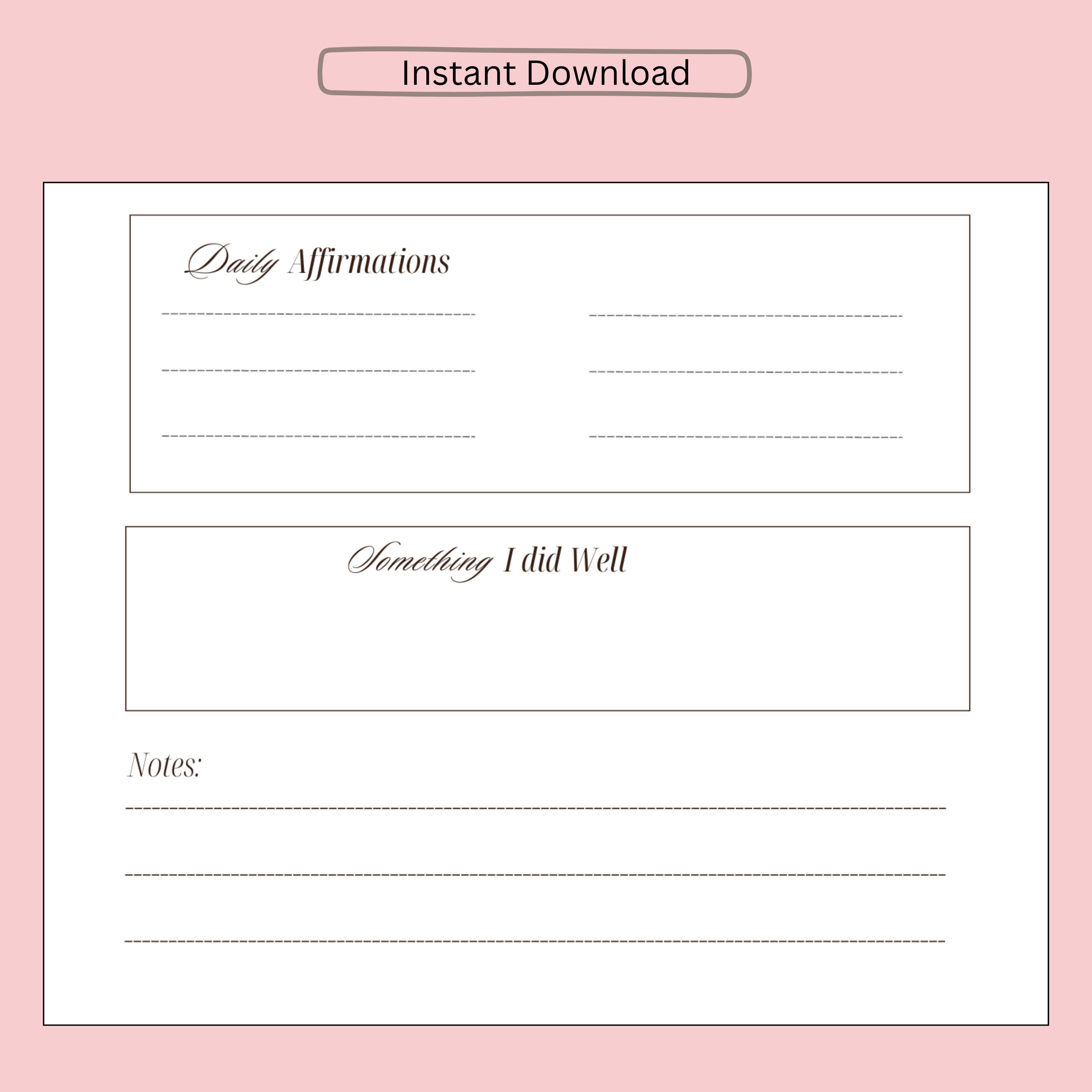 Gratitude Journal, Thankfulness Diary, Daily Gratitude Log, A4/a5 ...