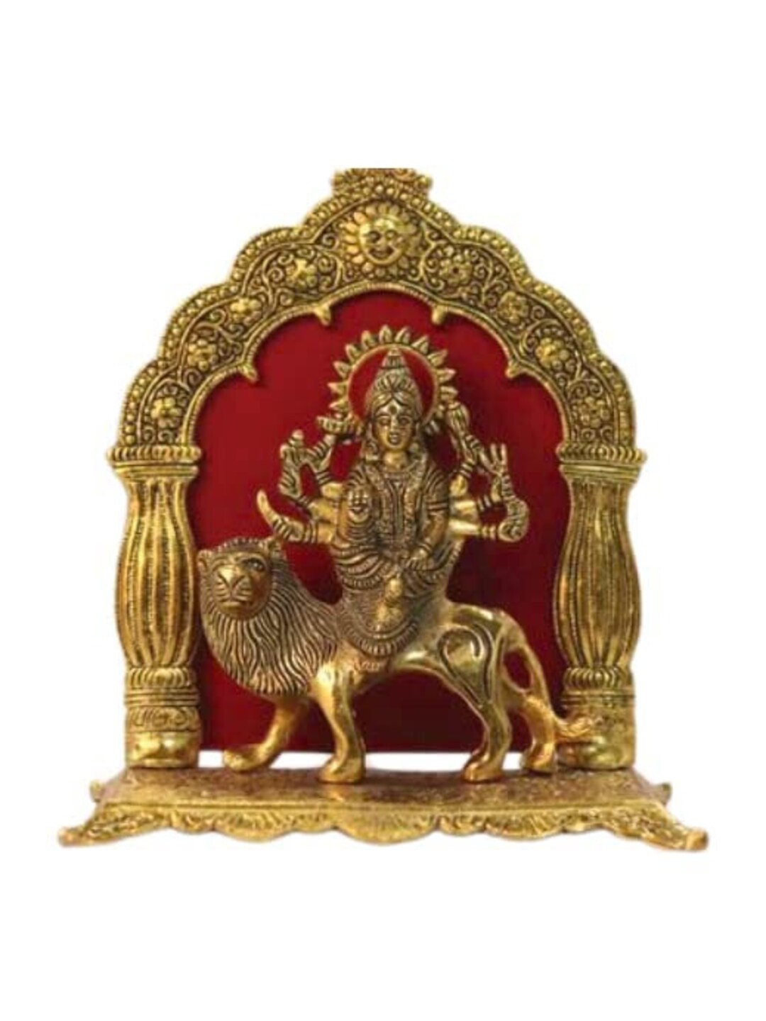 Bhakti Sagar Ambey MATA Golden Metal Big Size Idol for Pooja and Office ...