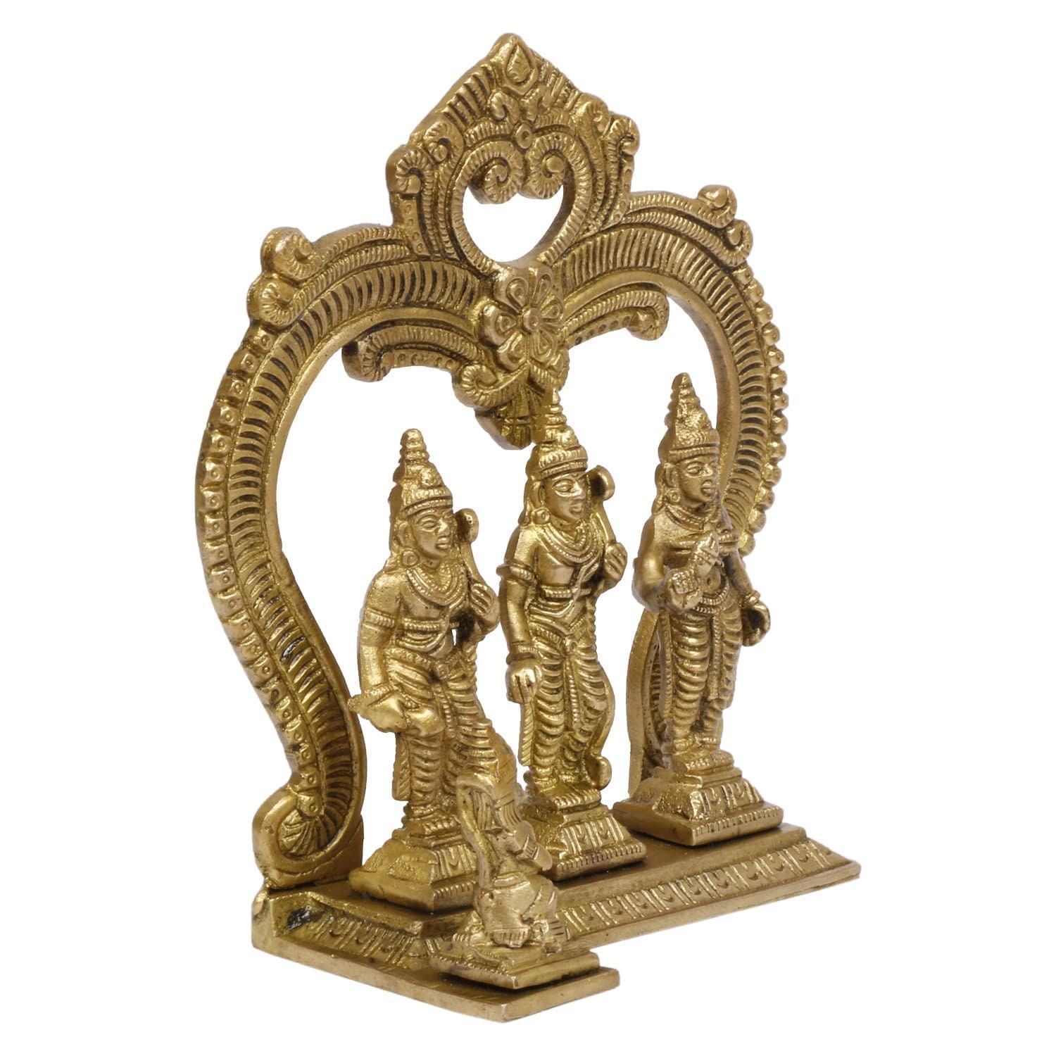 BHAKTI SAGAR Ram Darbar Brass Murti Lord Rama Laxman Sita & Hanuman ...