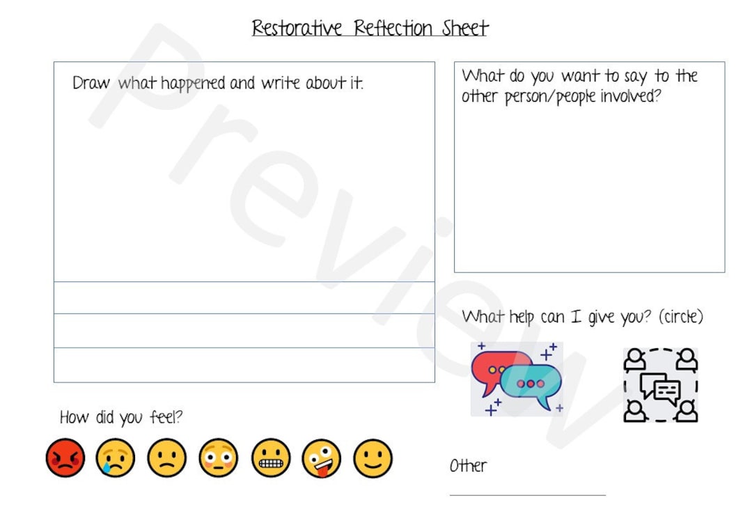 Restorative Reflection Sheet - Etsy