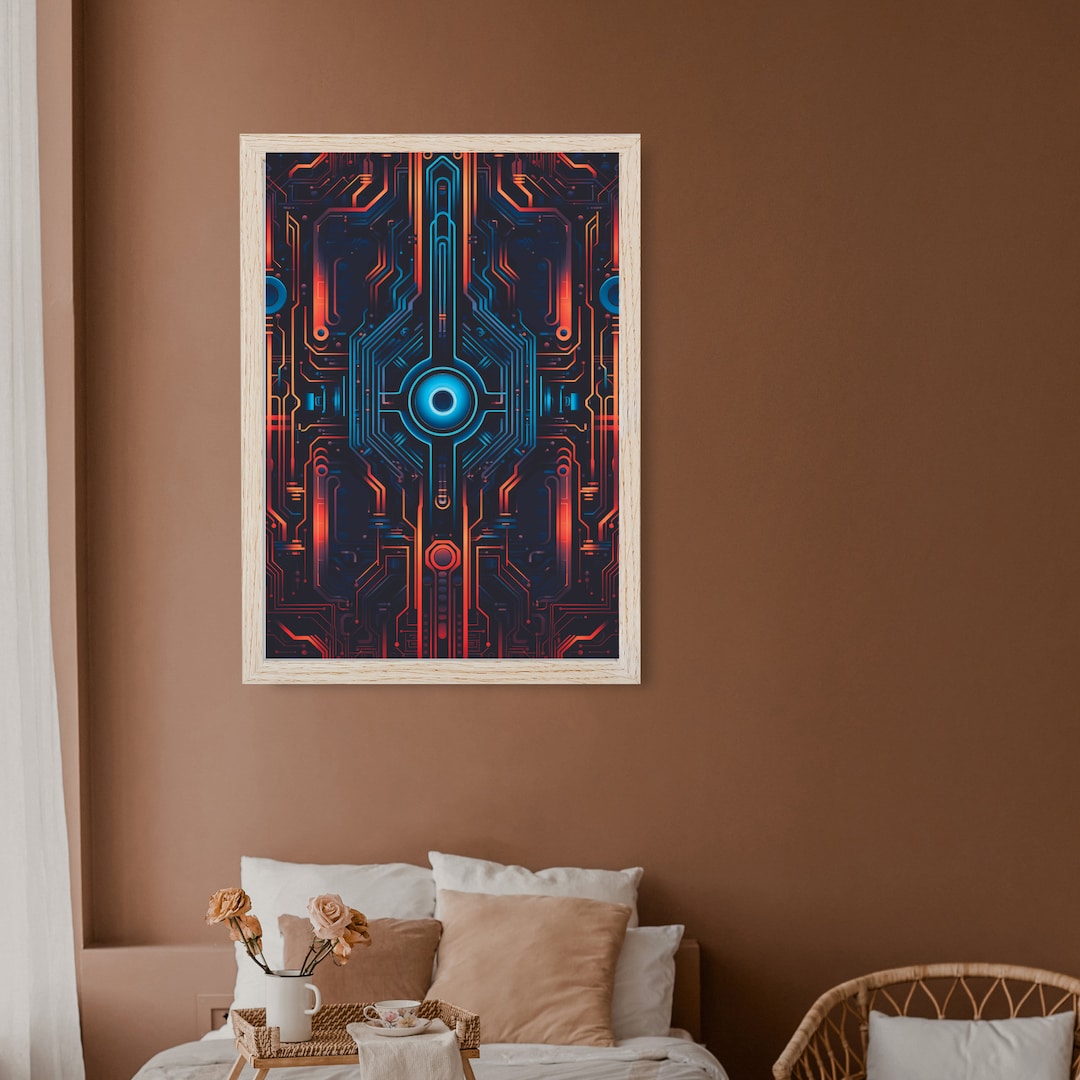 Cybernetic Symphony: Futuristic Circuitry Wall Decal A Melody of Tech ...
