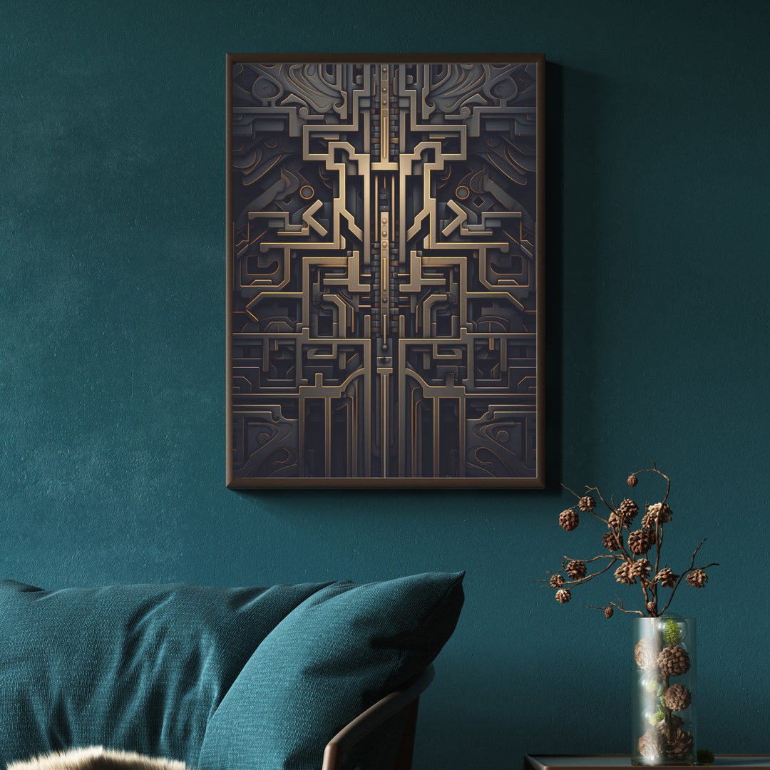 Vibrant Circuit Board Wall Art Perfect for Elevating Your Living Room ...