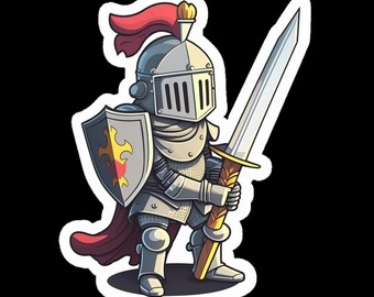 Medieval Knight Figure YA Book Stickers Knight Stickers - Etsy