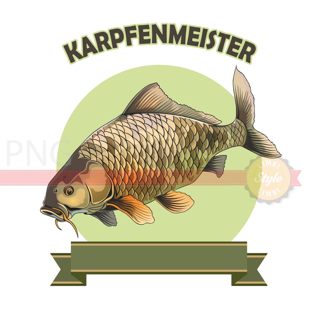 Carp Master Design Transparent Png File for Printing on E.g. T-shirts ...