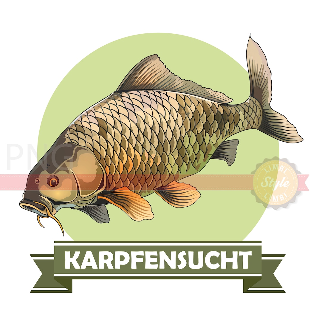 Carp Addiction Design Transparent Png File for Printing on E.g. T ...