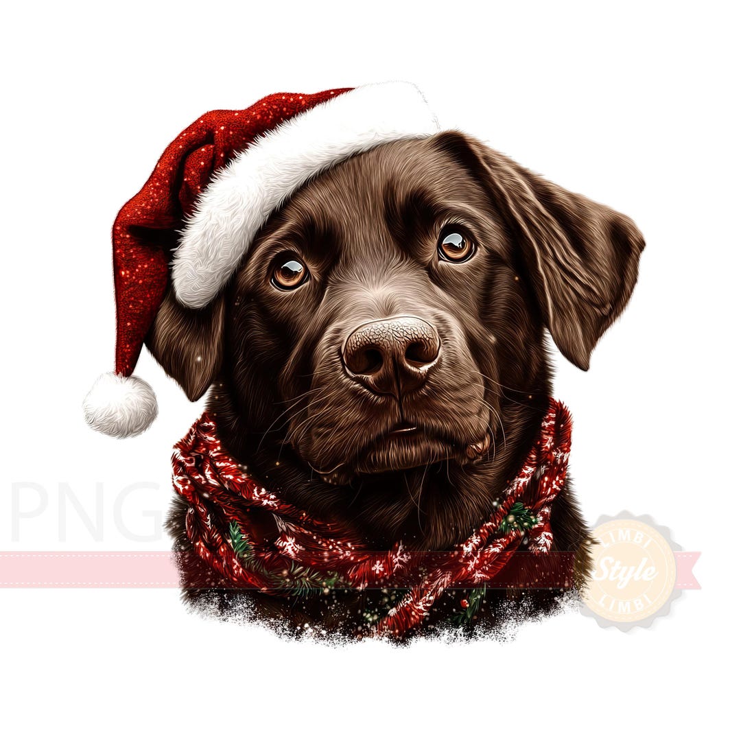 Labrador Santa Png File, for Printing on T-shirts, Cards or Mugs ...