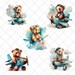 20 Teddy Bear Clipart Graphics Blue Teddy Bear Boy - Etsy