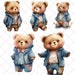 20 Teddy Bear Clipart Graphics Blue Teddy Bear Boy - Etsy