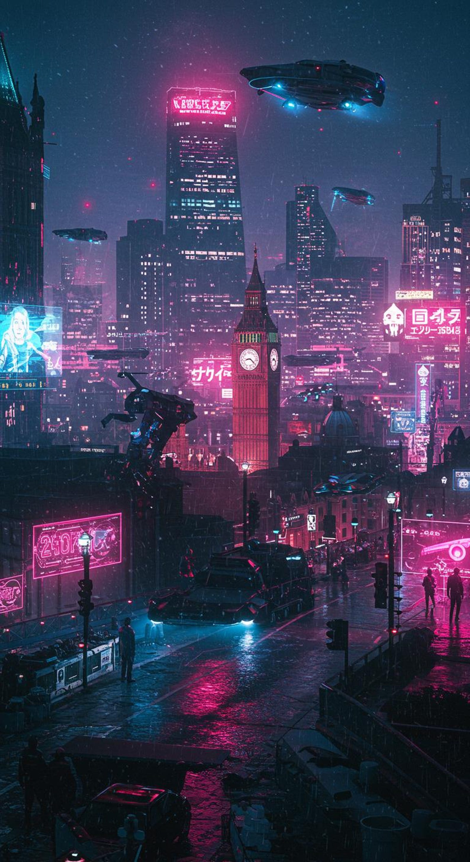 Cyberpunk European Cityscapes | Futuristic Digital Art Prints - Etsy