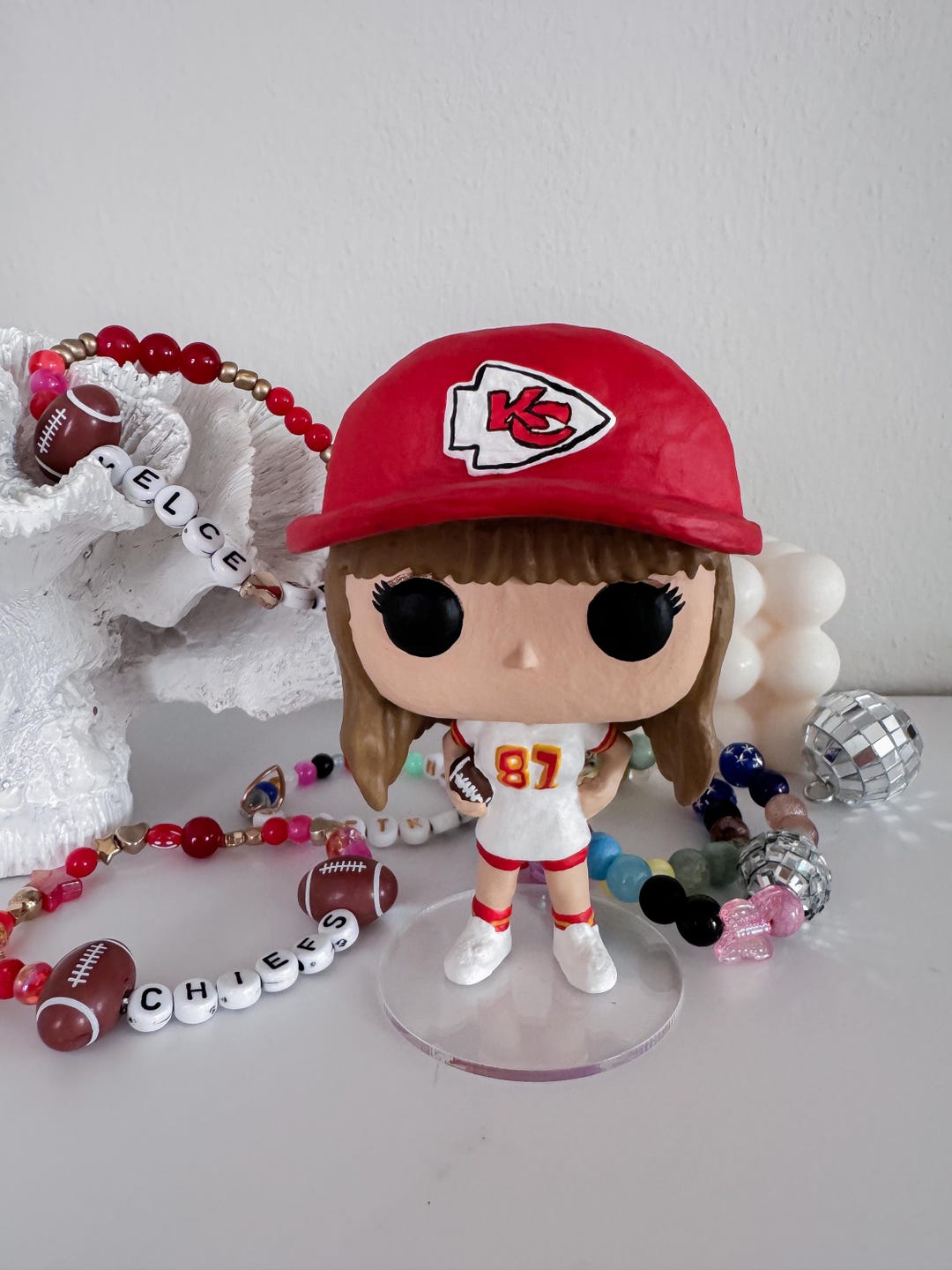 Taylor Kansas City Chiefs Jersey 87 Custom 3D Print Funko Style Figure ...