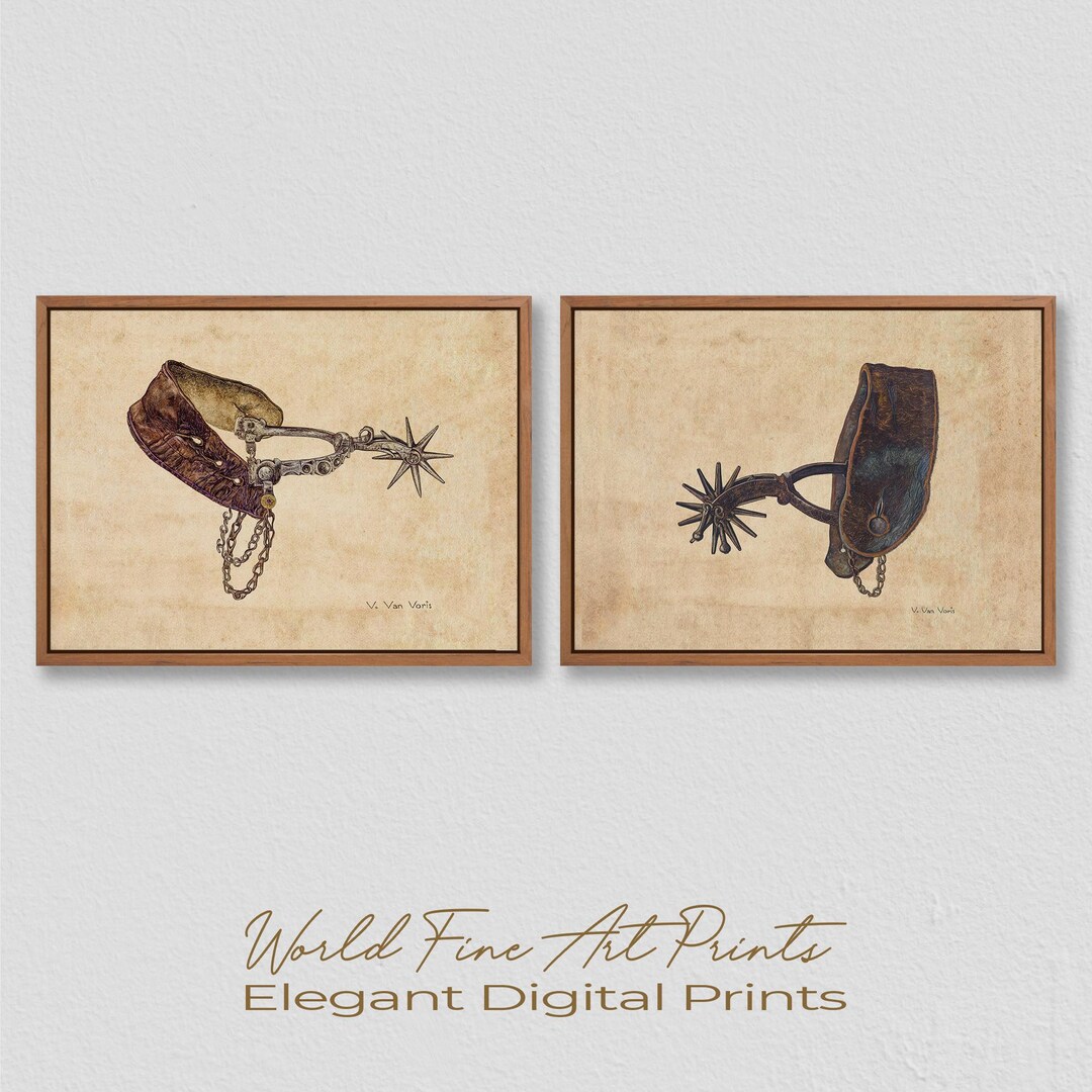Vintage Spurs Downloadable Prints, Printable Wall Art, High-quality ...
