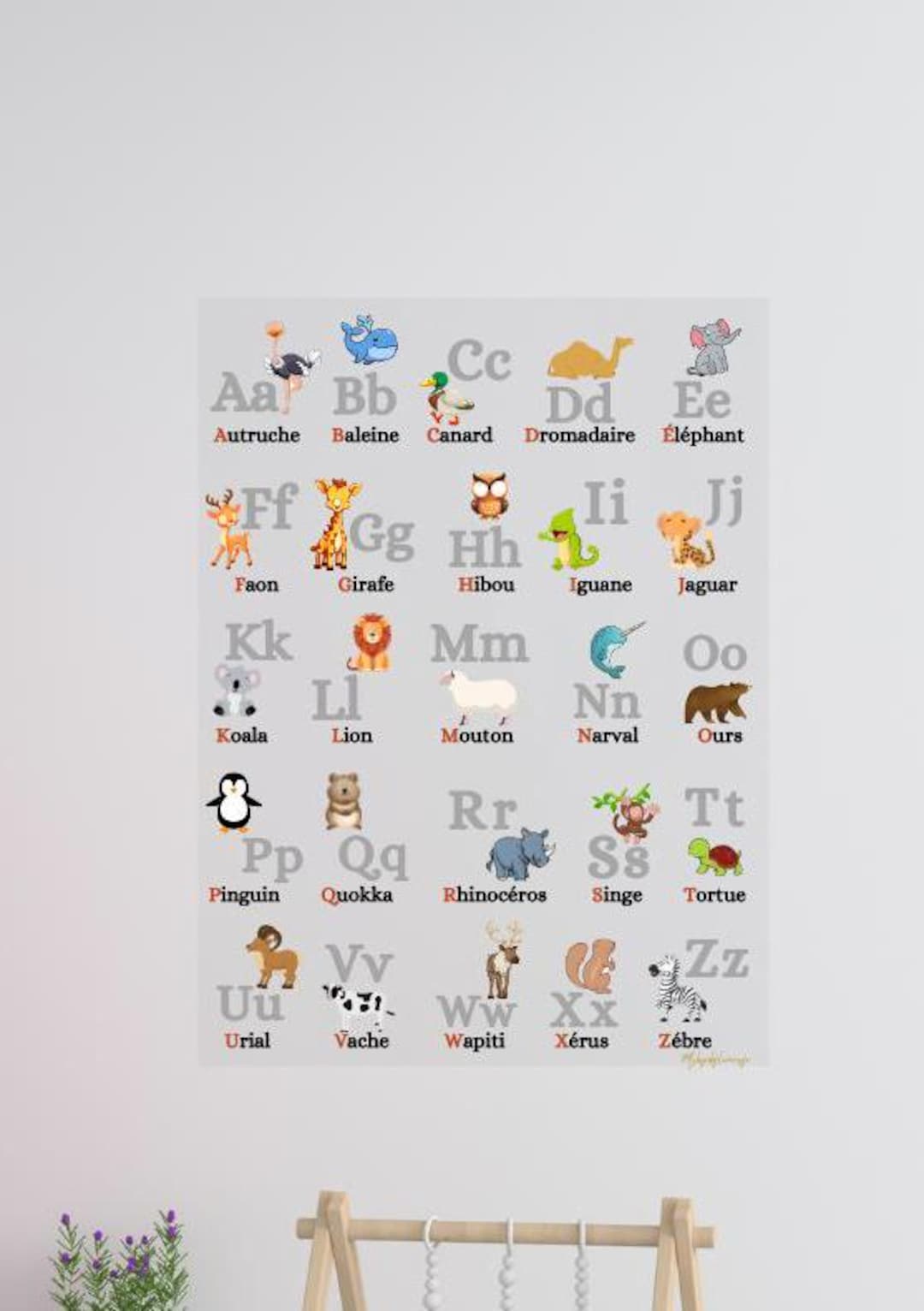 FRENCH ALPHABET STICKERS - (animals) With Erasable Marker - Etsy