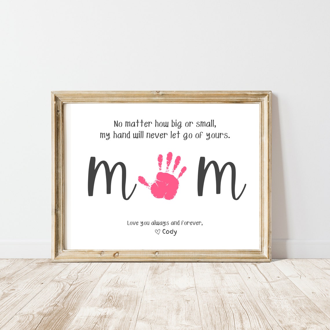 Mother's Day Handprint Art, Kids Handprint Craft, Personalized Mom ...