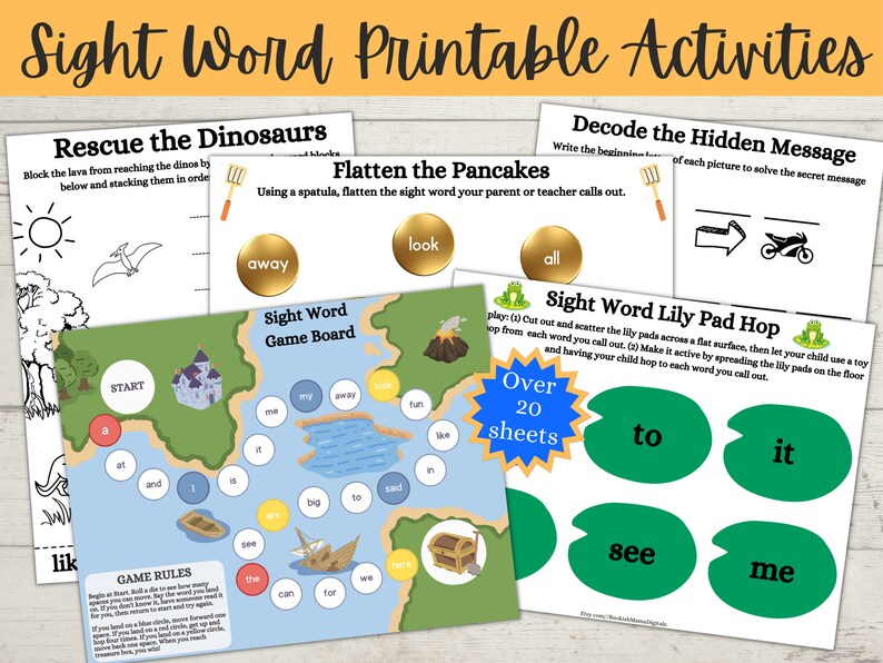 Sight Word Activities, Learning Sight Words, Sight Word Games, Pre-k ...