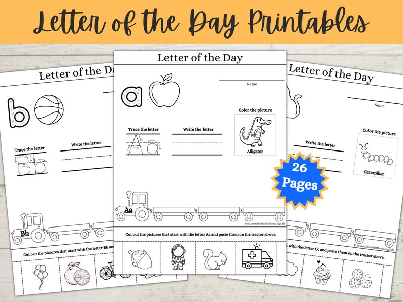 Letter of the Day Worksheet, Pre K Alphabet Activities, Alphabet ...