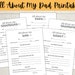 All About My Dad Printable, Father's Day Printable, All About My Daddy ...