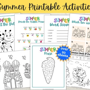 Summer Activities for Kids, Summer Games for Kids, Summer Coloring ...