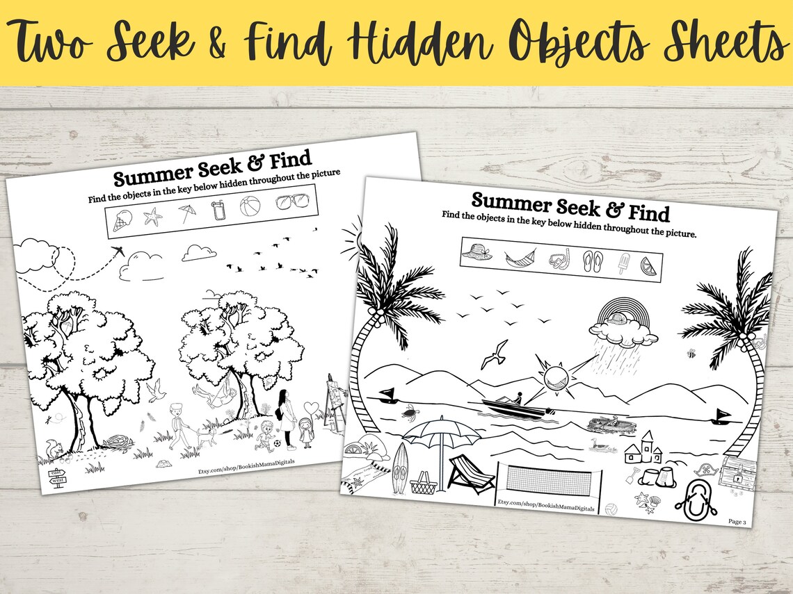 Summer Activities for Kids, Summer Games for Kids, Summer Coloring ...