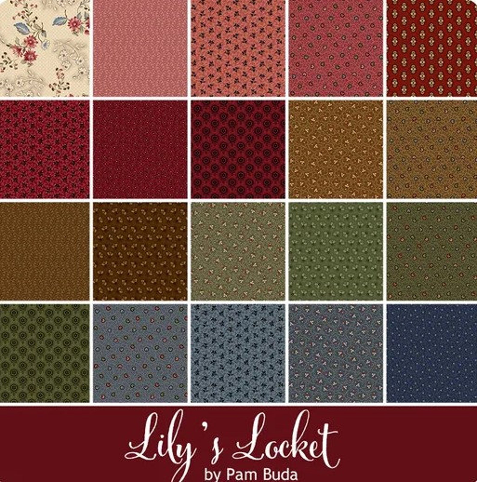 Lily's Locket by Pam Buda of Heartspun Quilts for Marcus Fabrics. Heart ...