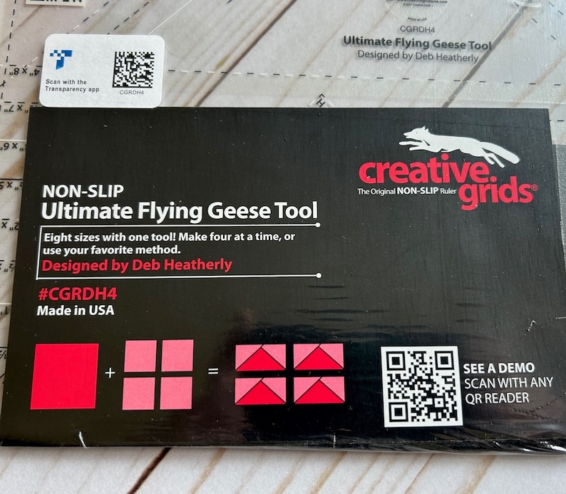 Creative Grids Ultimate Flying Geese Non-slip Ruler - #CGRDH4 ...