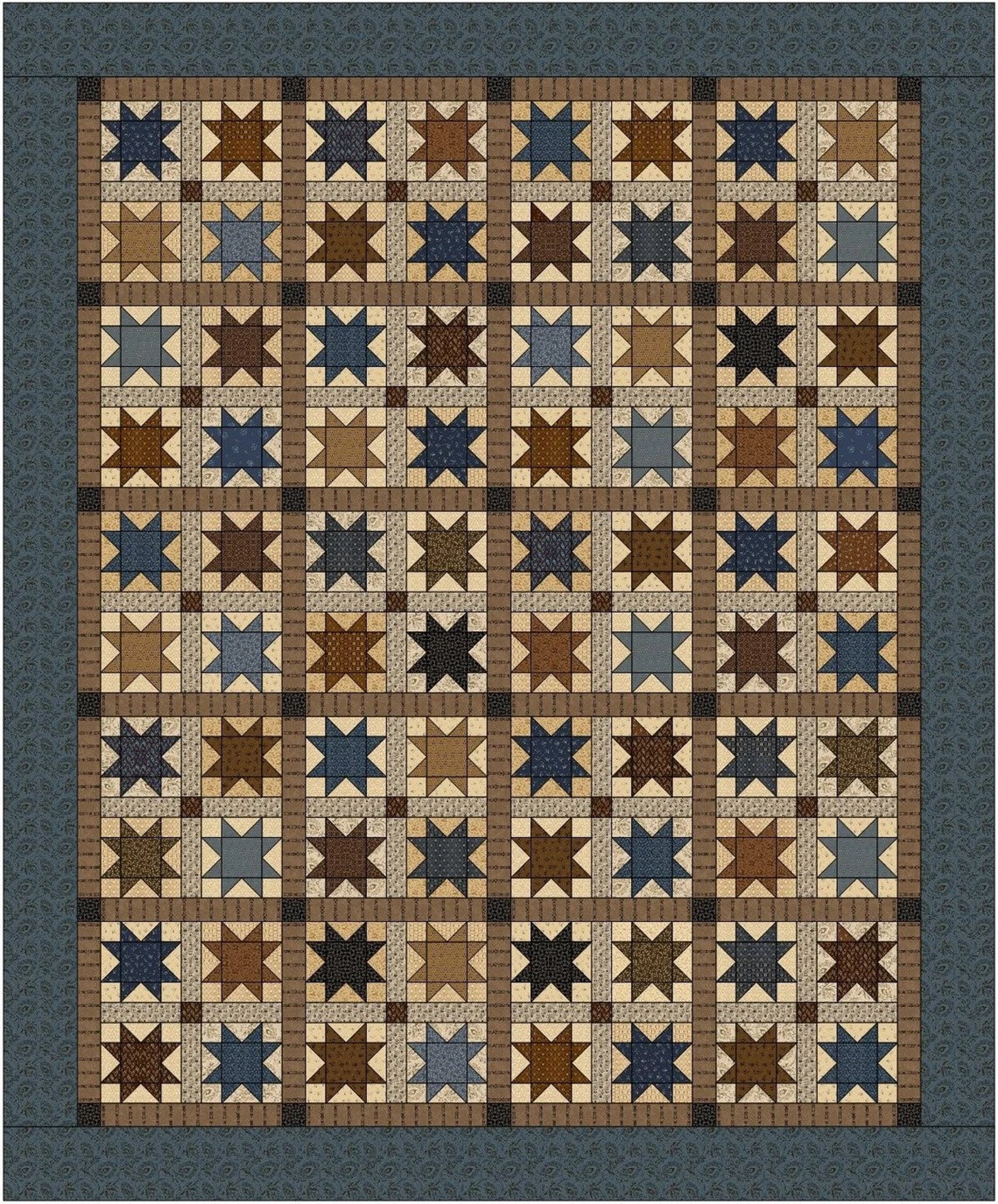 Maple House Quilt Pattern by Pam Buda of Heartspun Quilts; 73 3/4"x89 ...