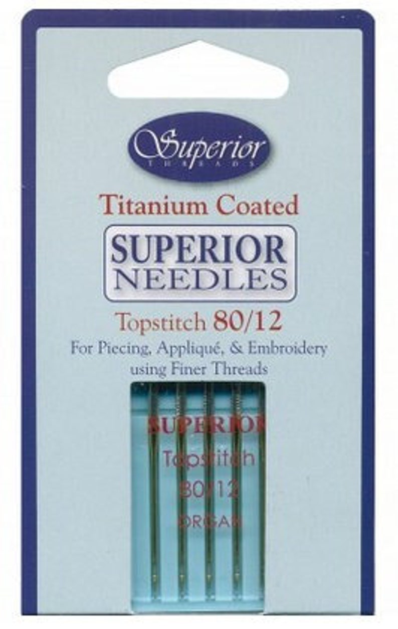 Superior Titanium Machine Needles - Topstitch #80/12 for Piecing ...