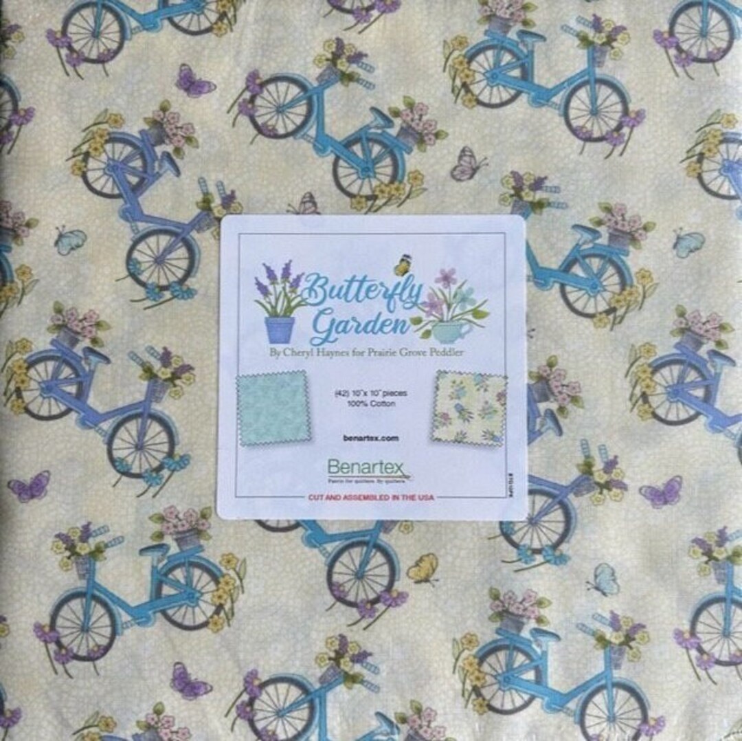 RARE - Benartex - Butterfly Garden by Cheryl Haynes for Prairie Grove ...