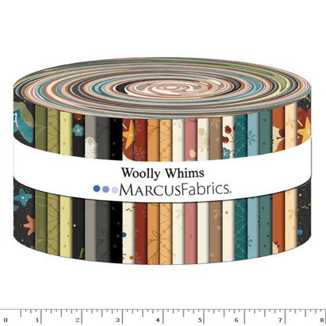 Woolly Whims Jelly Roll (100% Cotton NOT Wool /flannel) by Lamb Farm ...