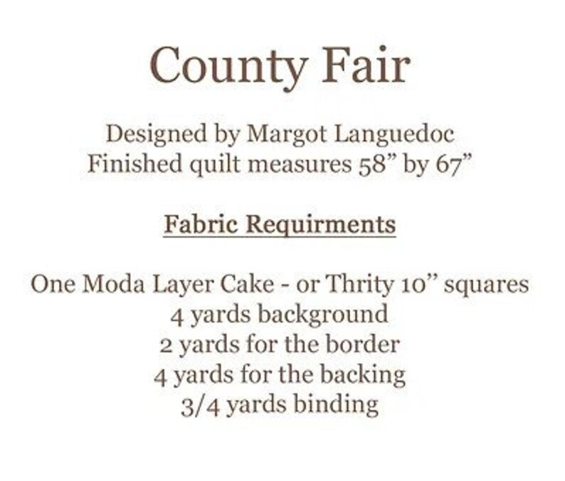 County Fair Quilt by Margot Languedoc Designs for the Pattern Basket ...