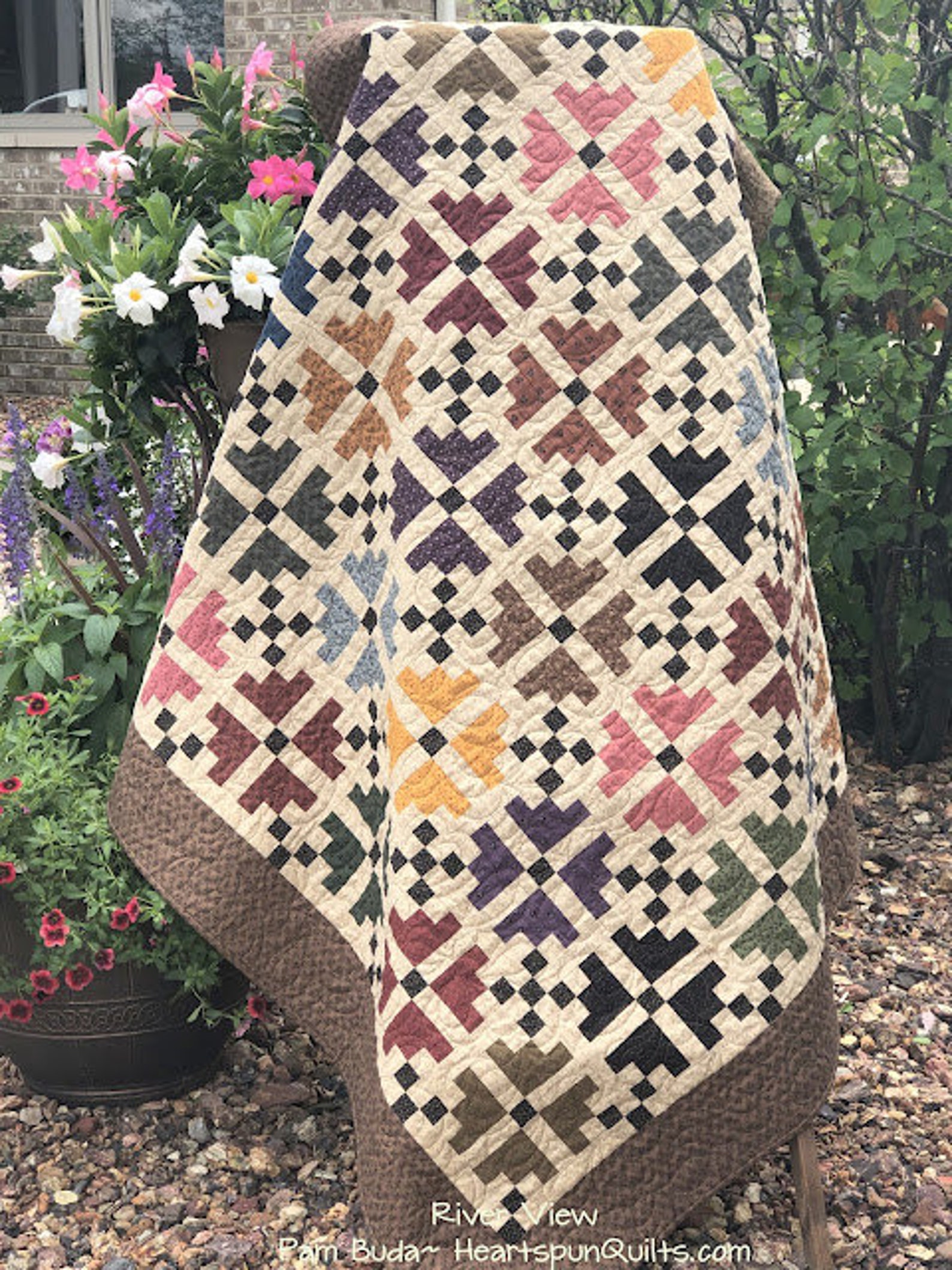 River View Quilt by Pam Buda for Heartspun Quilts Finished 58 X 66 ...