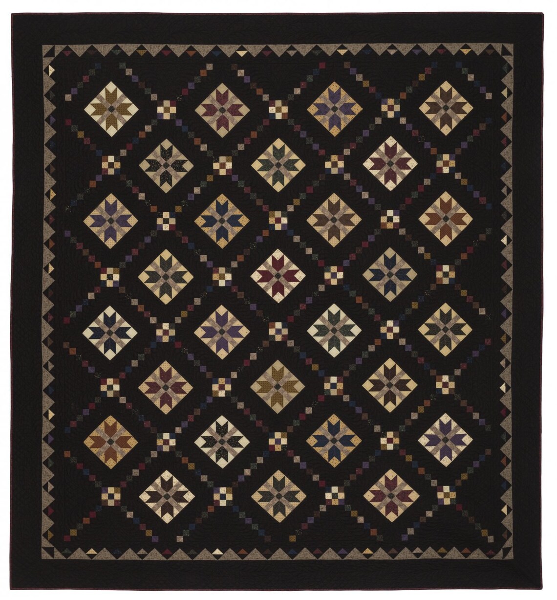 Primitive Threads by Pam Buda for Heartspun Quilts; 86" X 94"; Printed ...