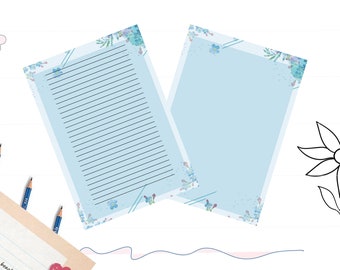 EDITABLE AND PRINTABLE Green Template, Stationery, Writing Paper, Cute ...