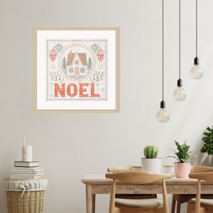Noel Christmas Scene Wall Art Illustration Print, Winter Seasonal ...