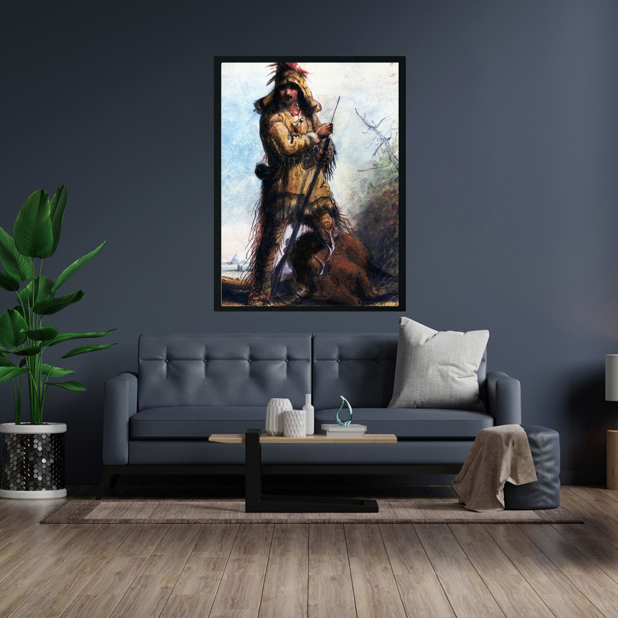 Old Bill Williams Print: Wild West Trapper Portrait, Rustic Cabin Art ...