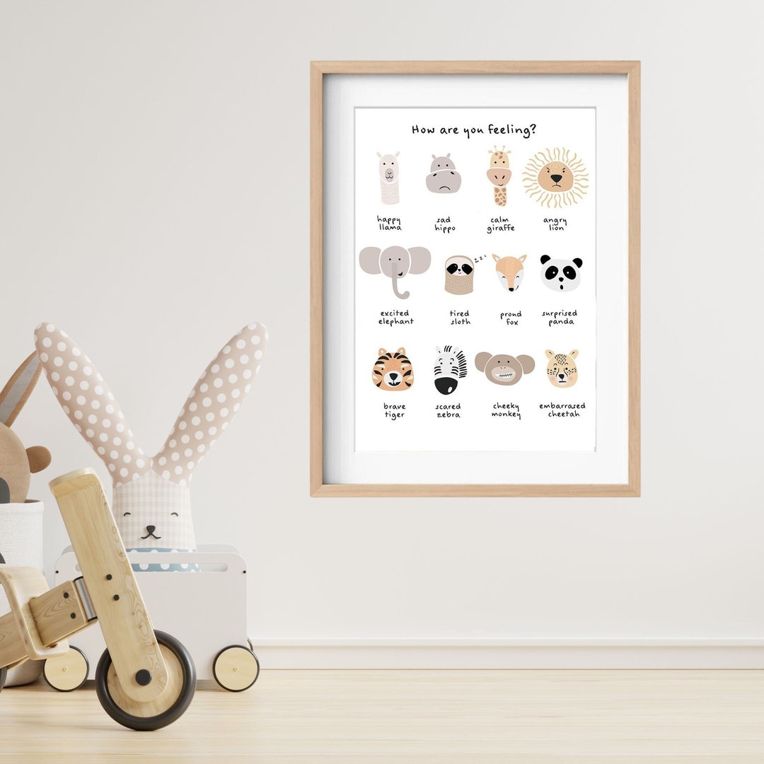 How Are You Feeling Jungle Animal Child Emotions Poster Print ...