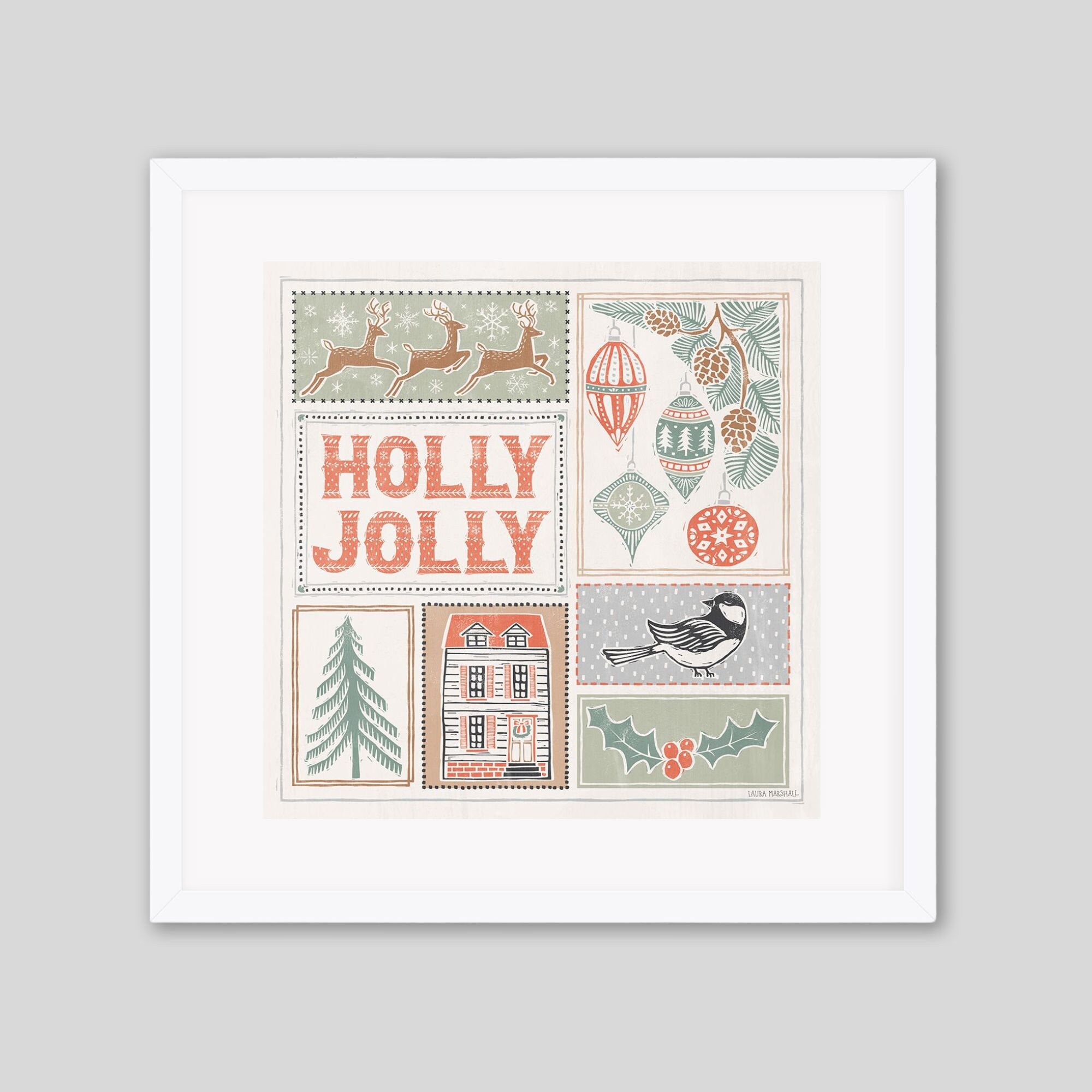 Holly Jolly Christmas Home Decor Sign Print, Winter Wonderland Seasonal ...